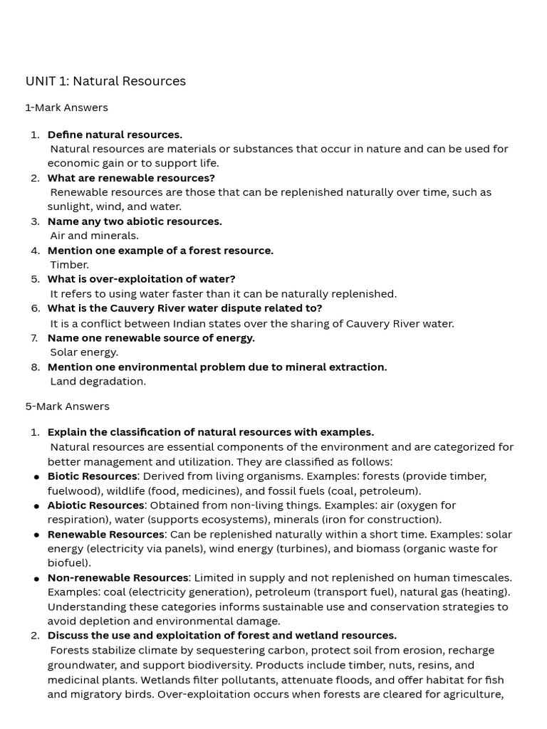 EVS Solved Questions Answers | PDF | Renewable Energy | Energy Development