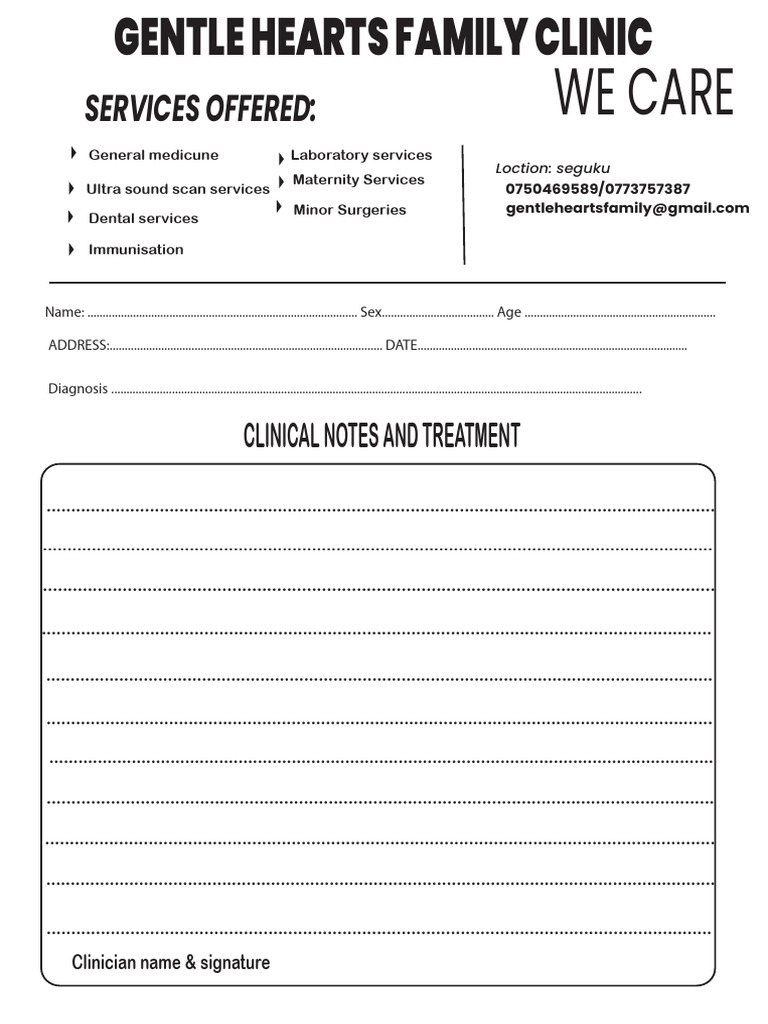 Gentle Clinicical Notes | PDF | Health Care | Medicine
