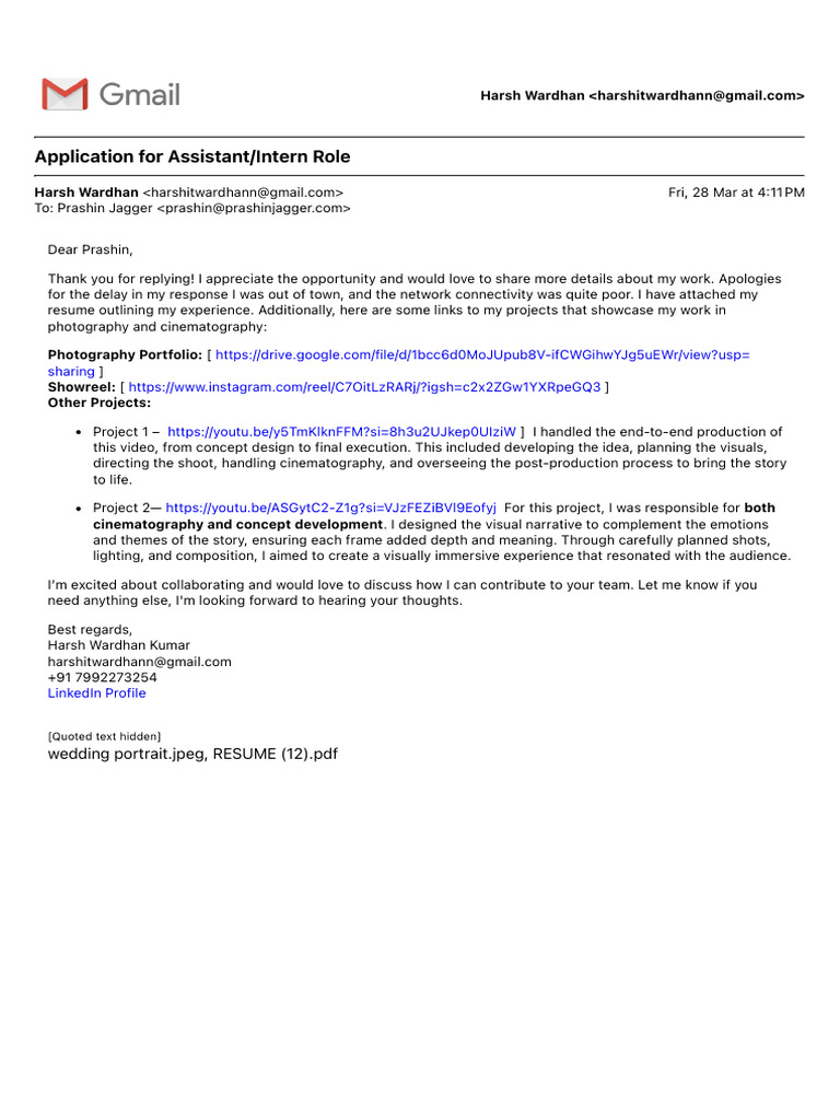 Application For Assistant | PDF