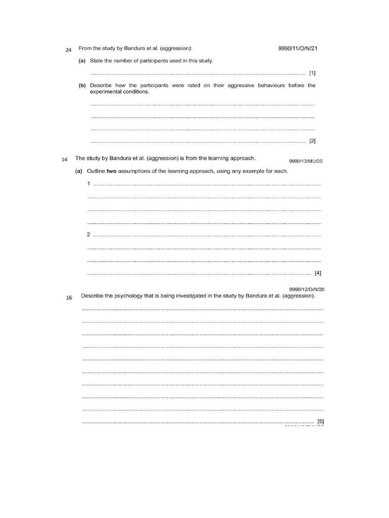 Bandura Intro Quiz | PDF