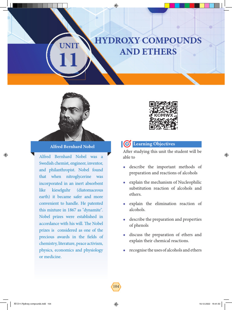 Hydoxy Compounds and Ethers | PDF | Ether | Alkene