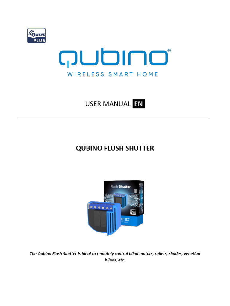 Qubino Flush Shutter User Manual | PDF | Fuse (Electrical) | Switch