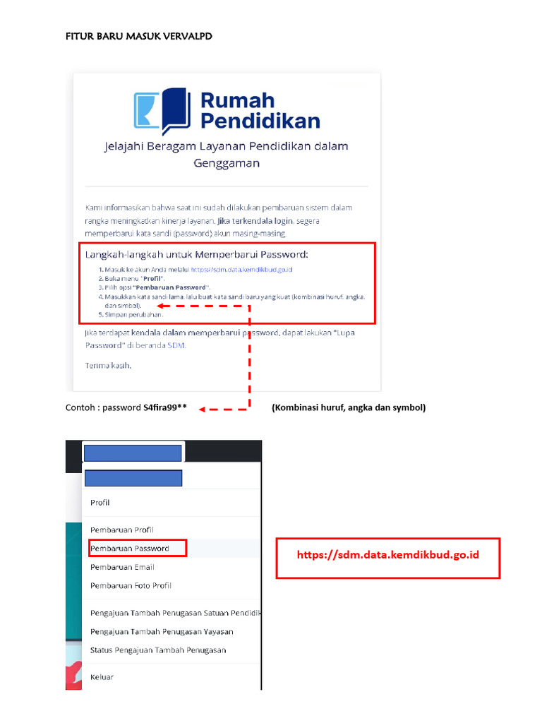 Contoh susah masuk VervalPD- ada Fitur Baru | PDF