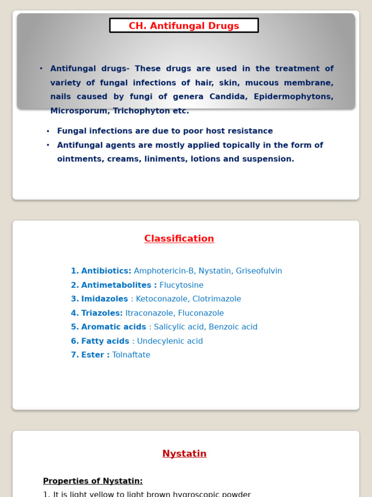 Classification of Antifungal Agents | PDF