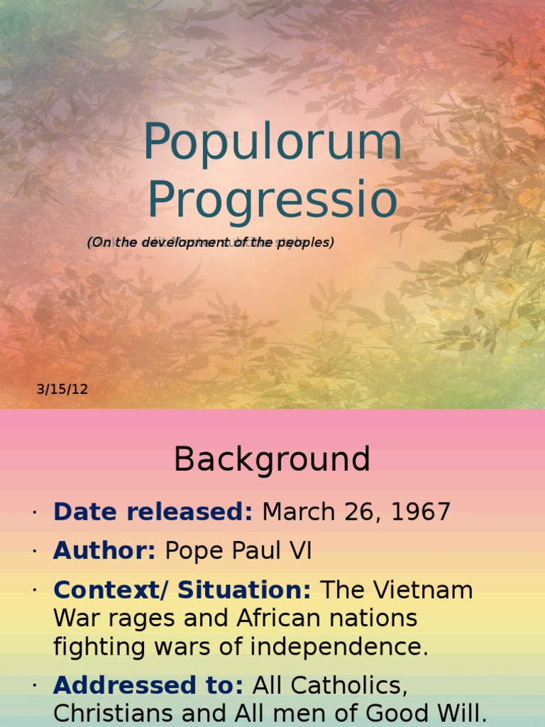 Populorum Progressio: Click To Edit Master Subtitle Style | Download ...