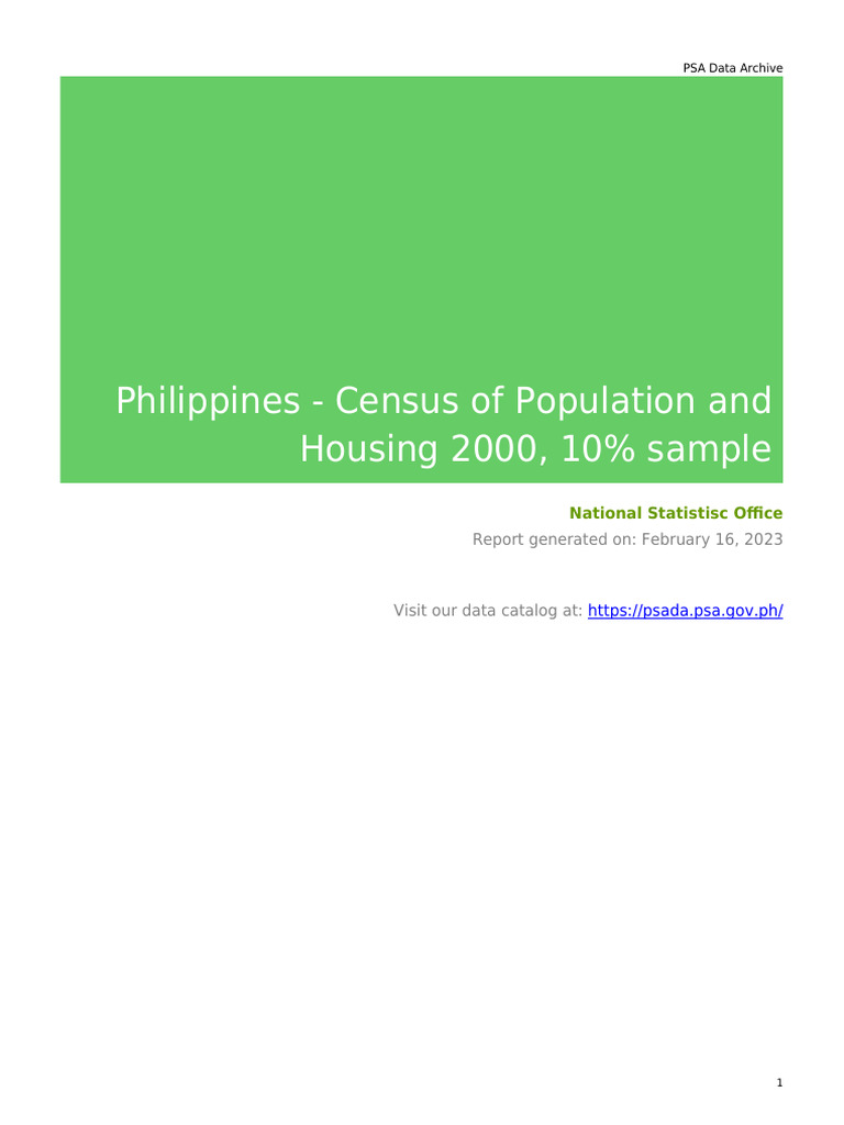 Ddi Documentation English 15 | PDF | Census | Sampling (Statistics)