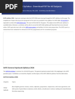 Gate 2025 Cse Syllabus | PDF