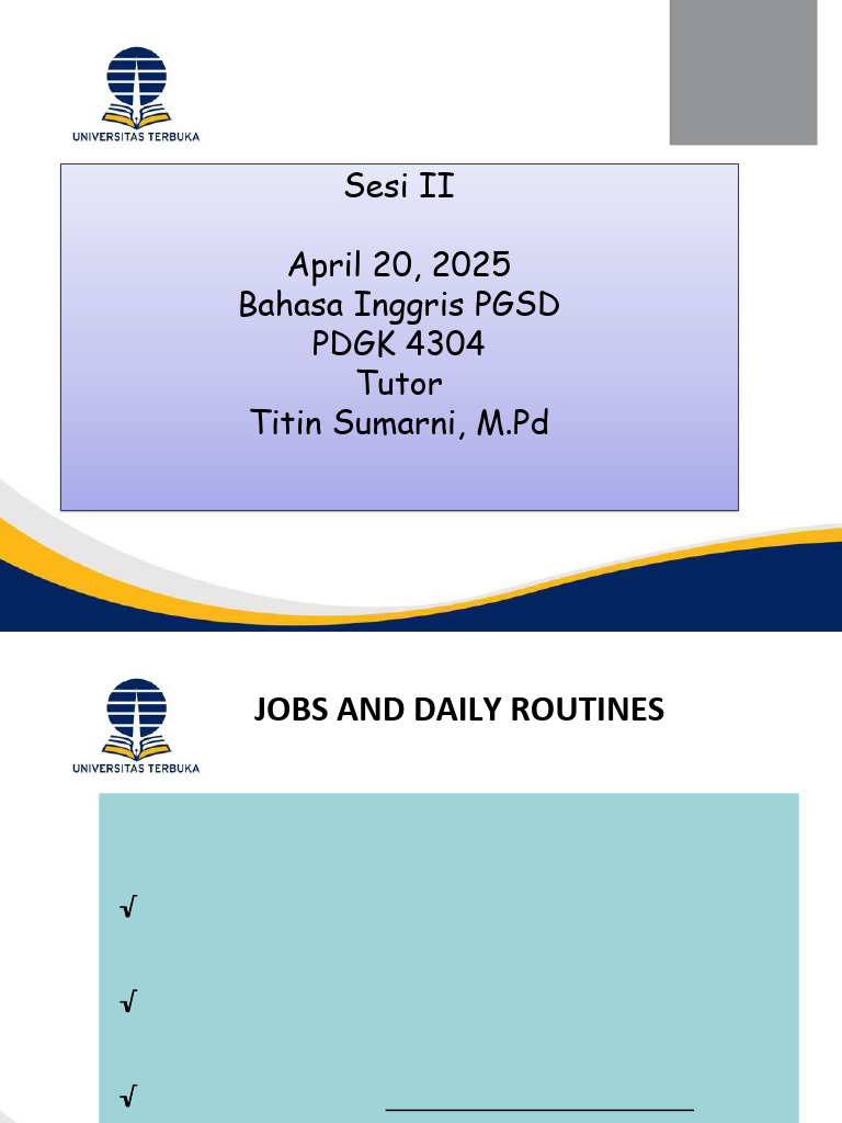 Sess 2 MODUL2 Jobs & Routines | PDF | Grammar | Linguistics