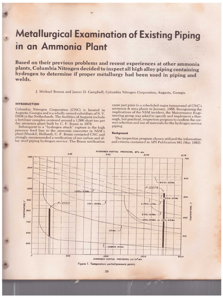 7 Metallurgical Examination of Existing Piping in An NH3 Plant | PDF