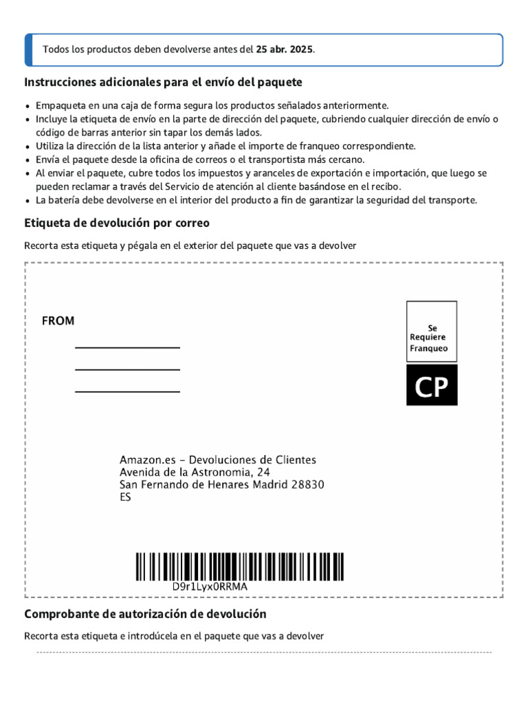 Centro de Devoluciones | PDF