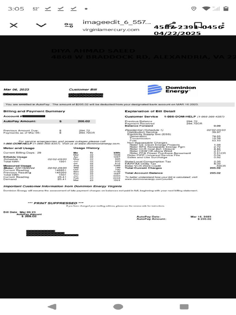 Final Bill Diya | PDF