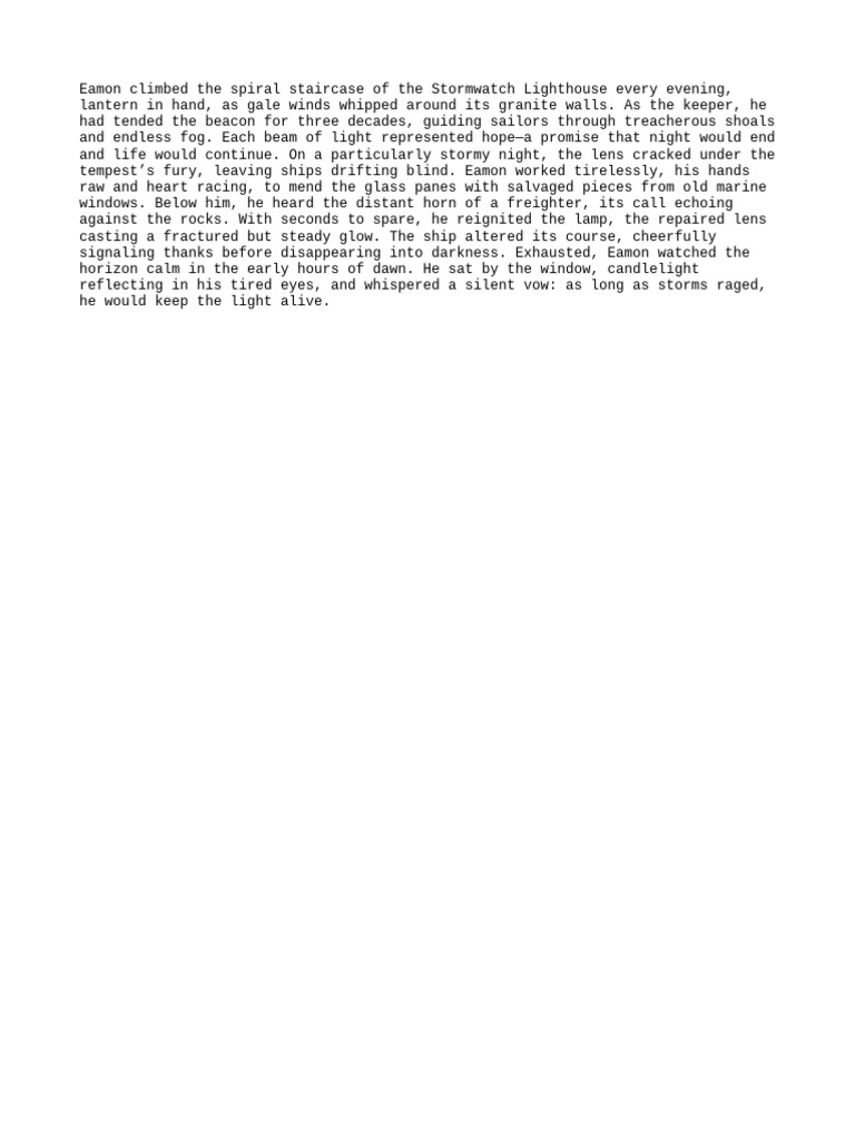 Essay 41 Lighthouse Keeper | PDF