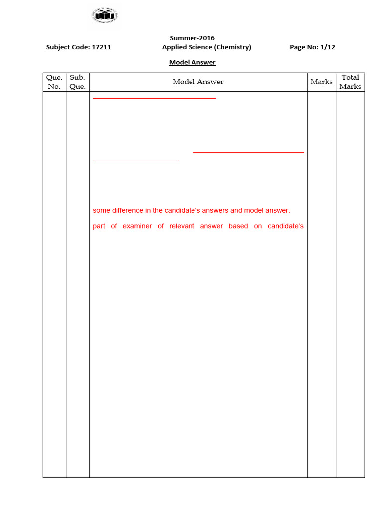 2016 Summer Model Answer Paper | PDF | Corrosion | Anode