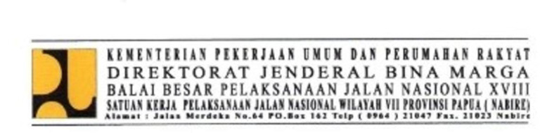 Kop Direktorat Jenderal Bina Marga Provinsi Papua (Nabire) | PDF