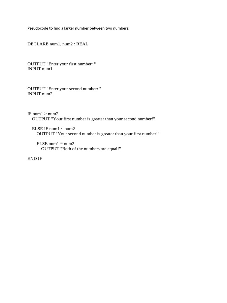 Pseudocode Examples for Practice | PDF | Algorithms