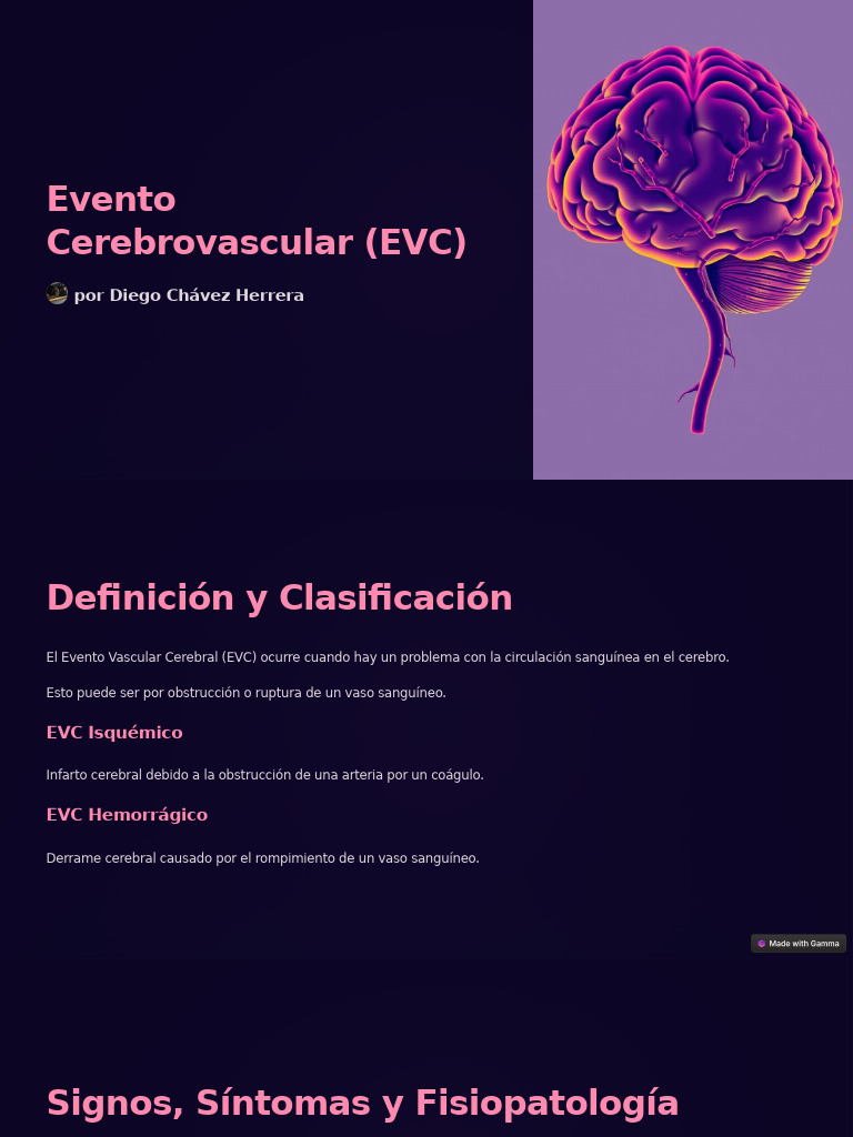 Evento Cerebrovascular EVC | PDF