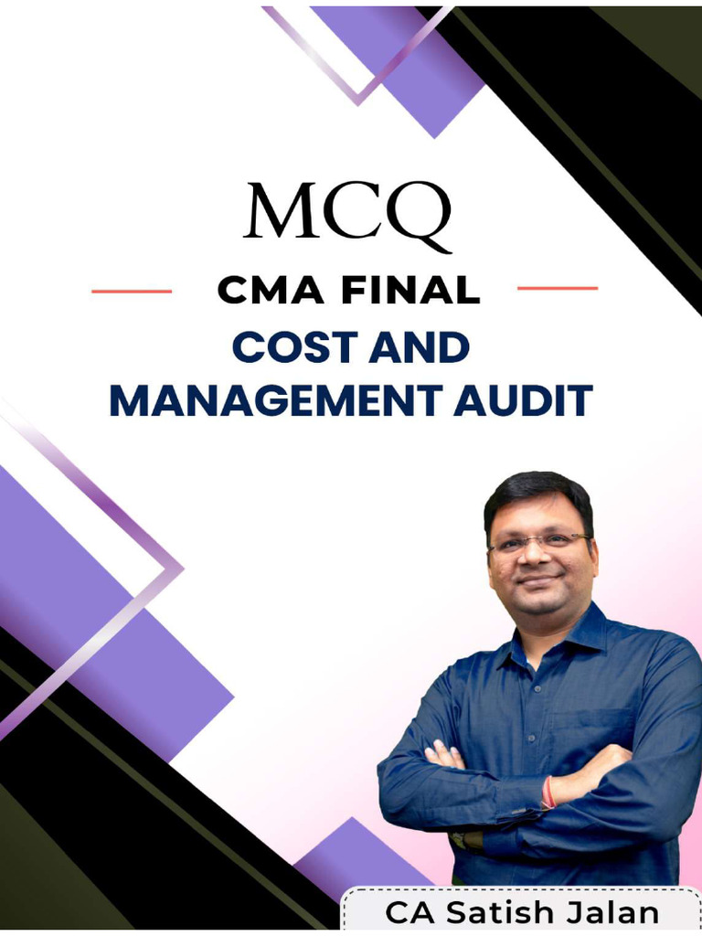CMA Final Cost and Management Audit MCQ Updated For June 25 | PDF ...