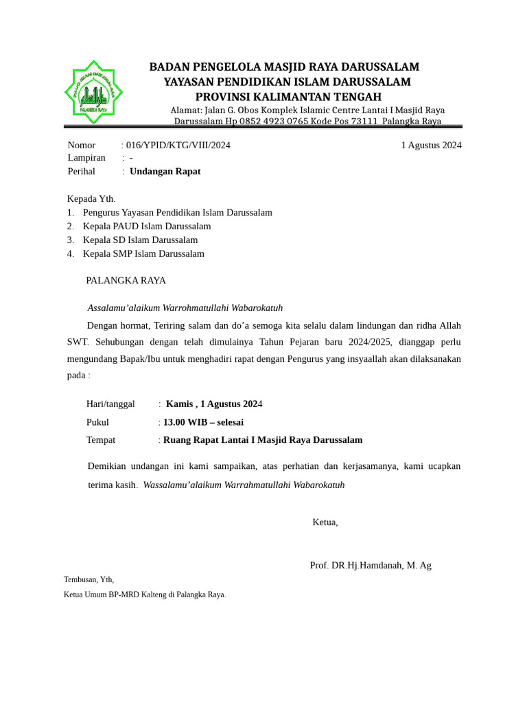 Undangan Rapat | PDF