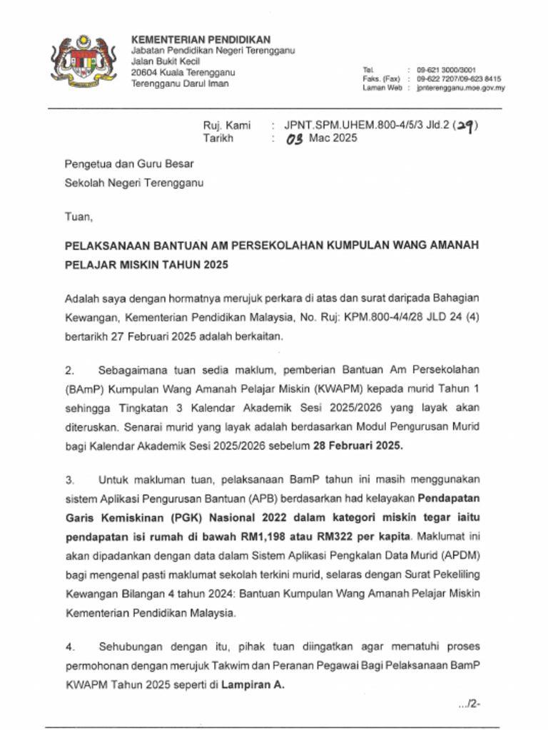 PELAKSANAAN BANTUAN AM KWAPM | PDF