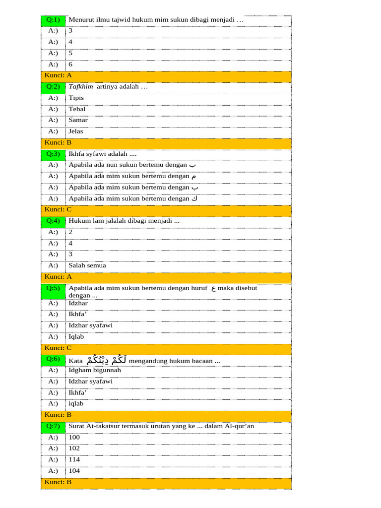 SOAL TO2 BTQ 2025 | PDF