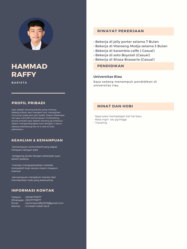 CV Barista PDF | PDF