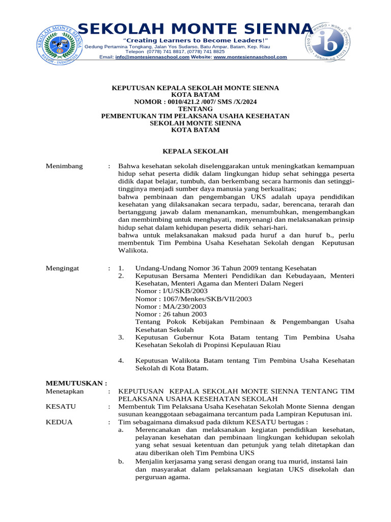 706941169-SK-PEMBINA-UKS-2023-2024 | PDF