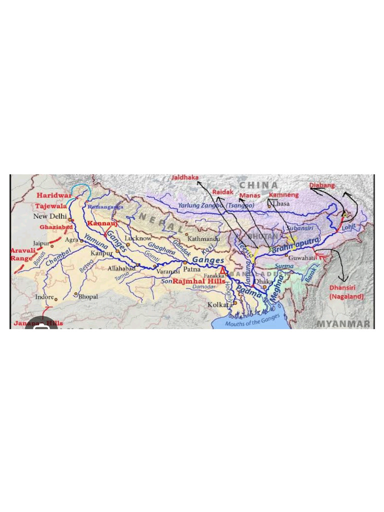 Ganga River Map | PDF