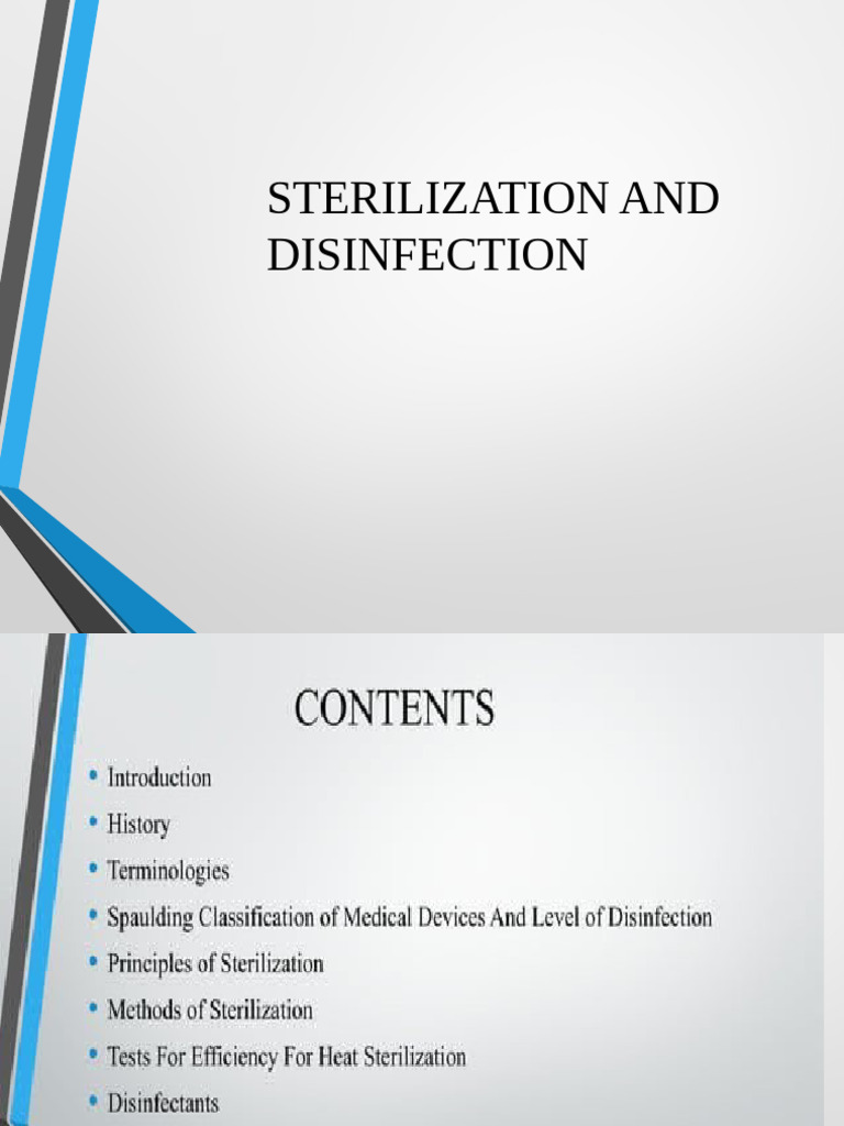 Sterilization and Disinfection Guide | PDF