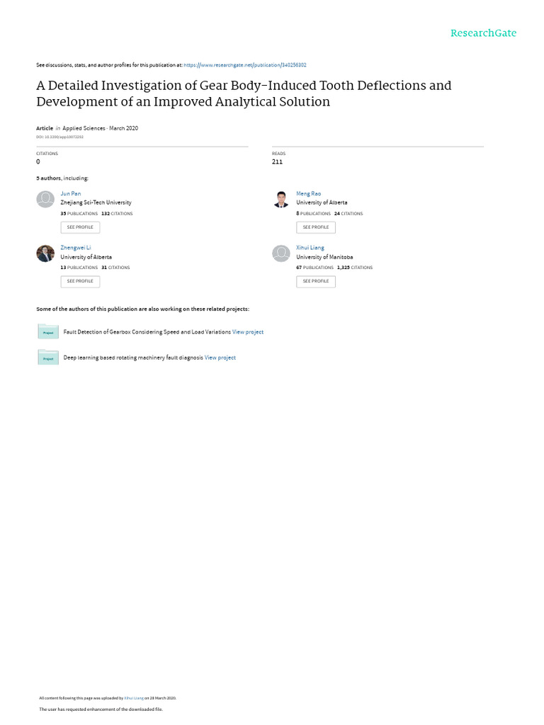 Root_Fillet_Deflection | PDF | Finite Element Method | Gear