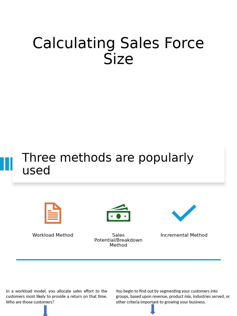 Sales Force Size Calculation Methods | PDF | Sales | Revenue