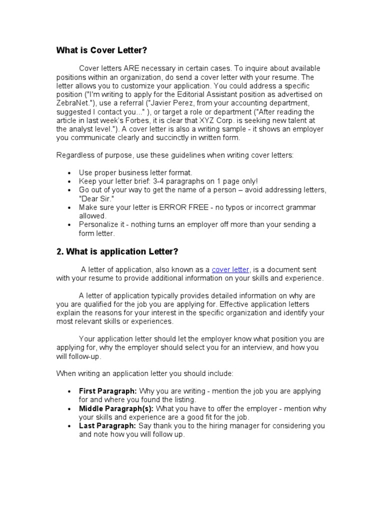 What Is Cover Letter | PDF | Résumé | Computing And Information Technology