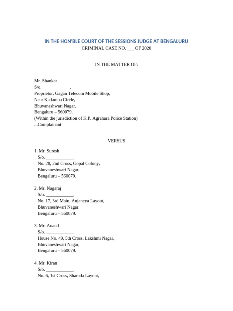 Criminal Law Moot Court Memorial Sample | PDF