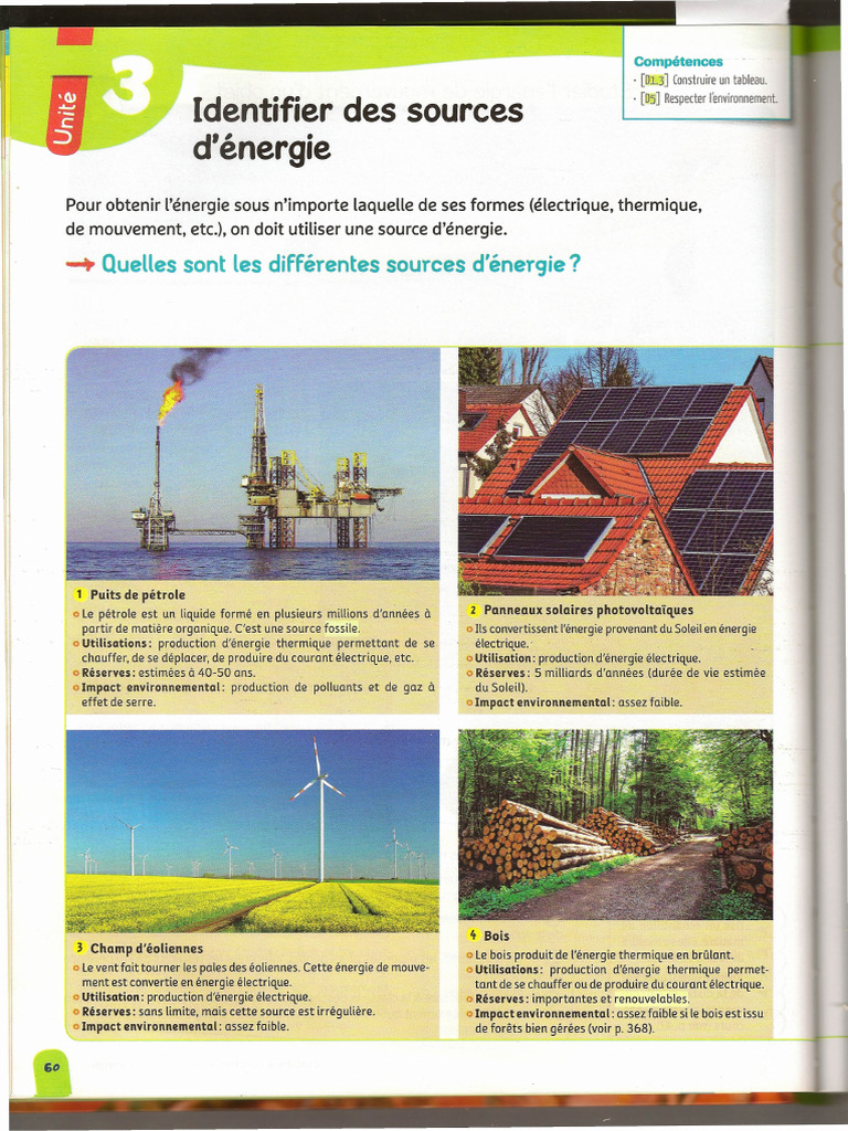 Sources d'énergie : fossiles et renouvelables | PDF | Énergie ...