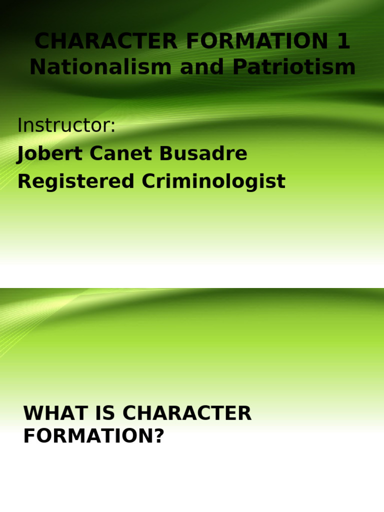 CHARACTER-FORMATION (1) | PDF | Justice | Crime & Violence