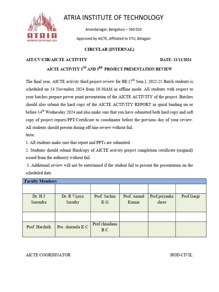 Aicte Circular 6 | PDF