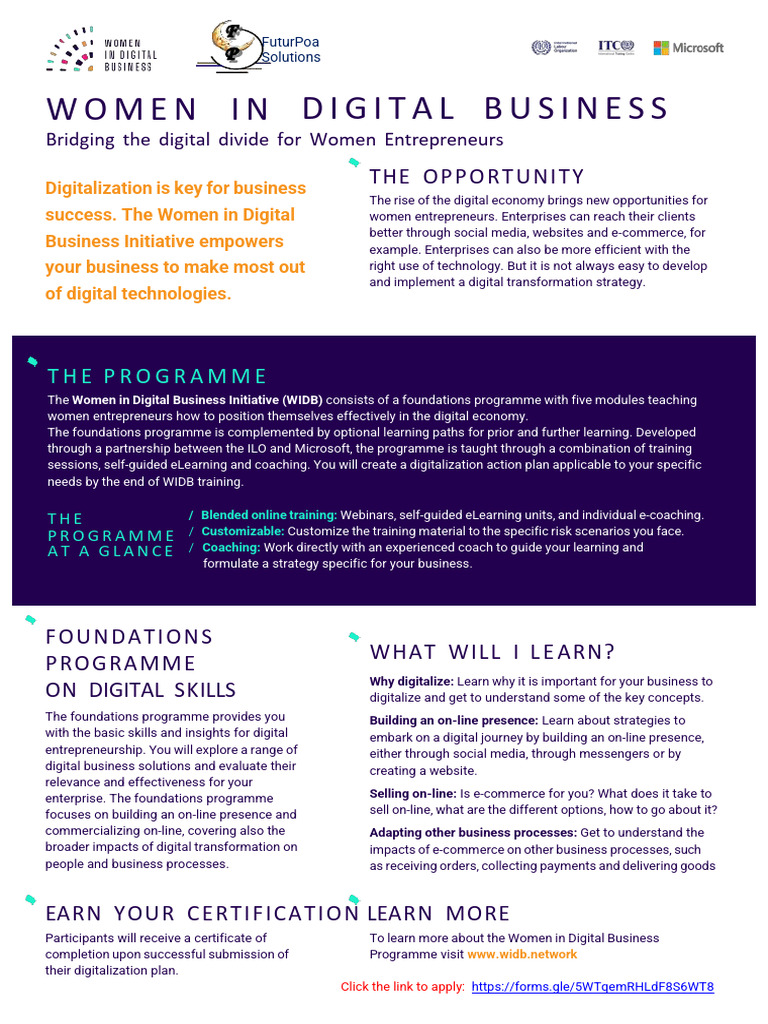Women in Digital Business Training Brochure - FPS | PDF ...