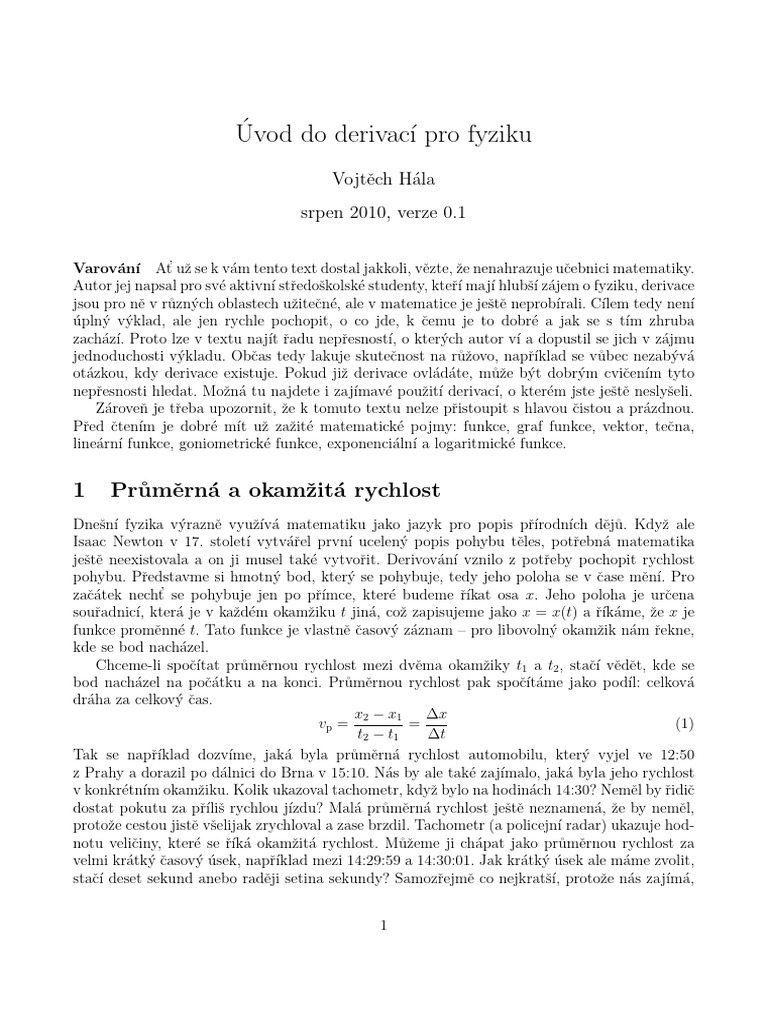 Derivace | PDF