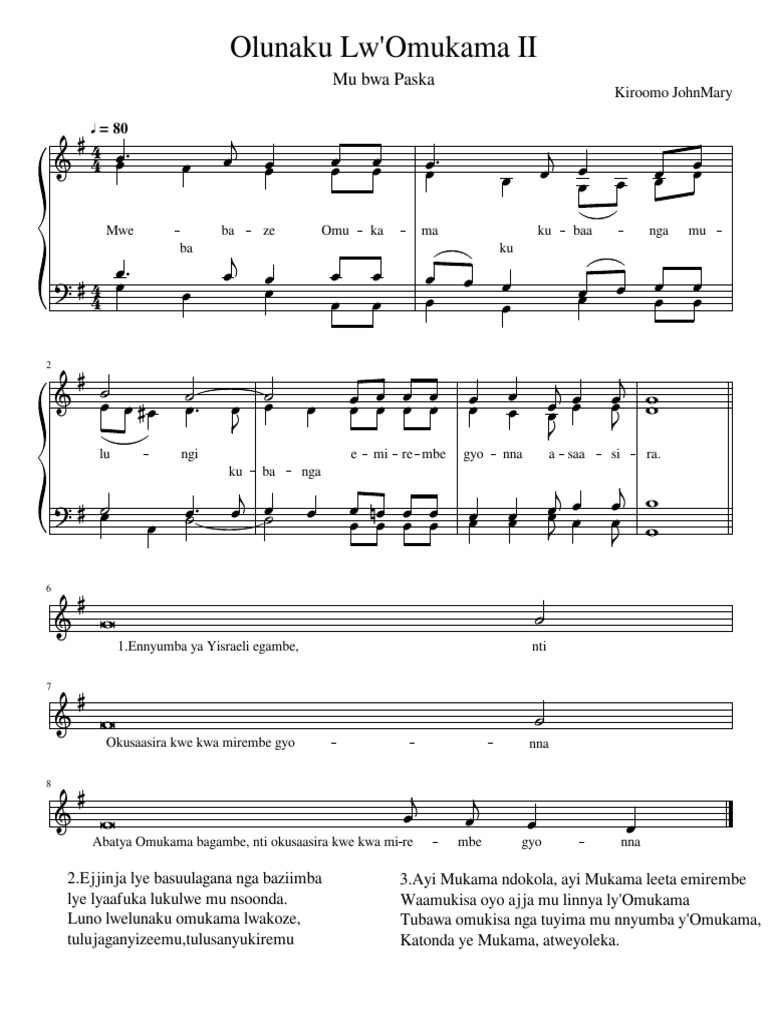 Olunaku Lw'Omukama II Mu Bwa Paska | PDF