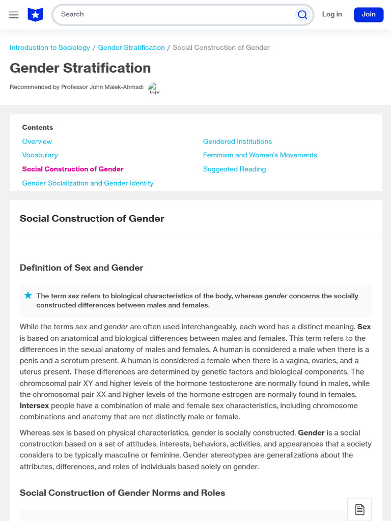 SocialConstructionofGender-CourseHero 1710165033311 | PDF | Gender | Gender Studies