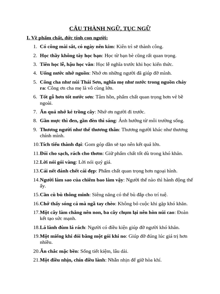 Câu Thành NG | PDF