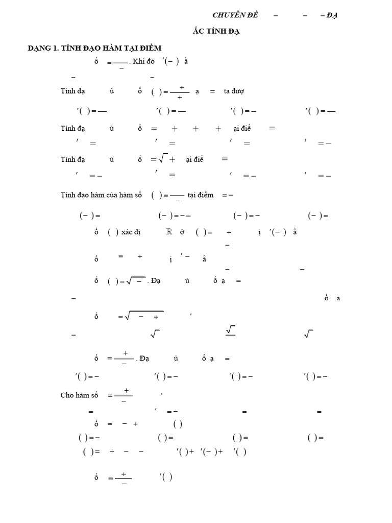 Toan 11 - C7 - B2.4 - Cac Quy Tac Tinh Dao Ham - TN P1 - de | PDF
