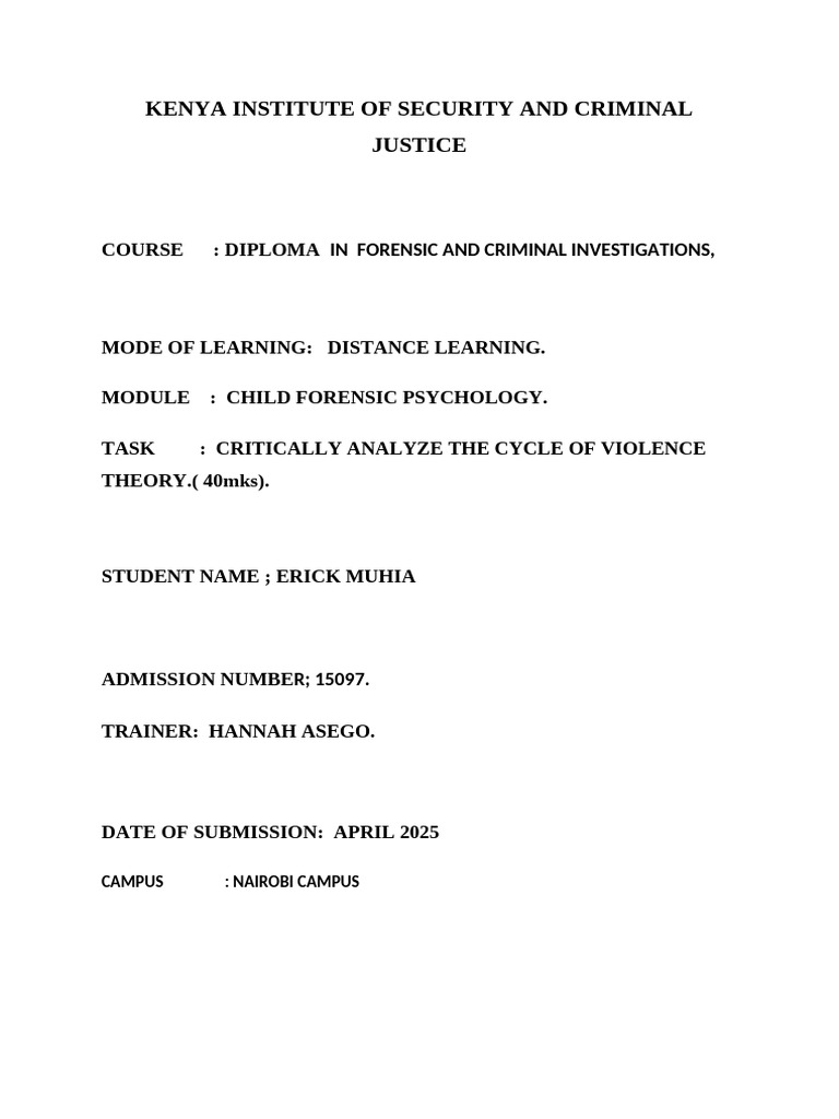 Child Forensic Psychology | PDF | Psychological Trauma | Violence