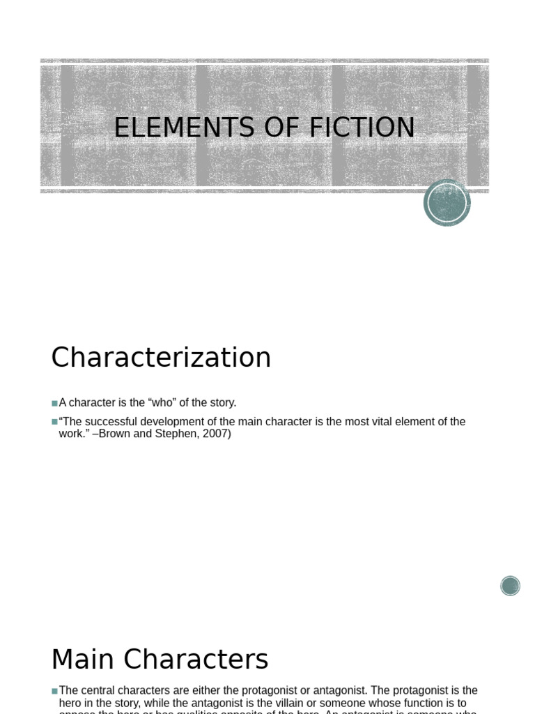 Elements of Fiction | PDF | Narration