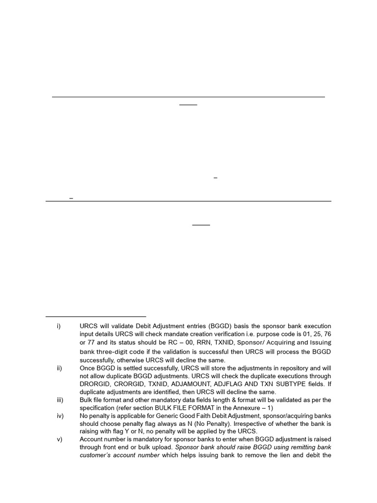 UPI OC No 206 A FY 2024 25 Addendum To OC 206 Implementation of Generic Good Faith Debit ...