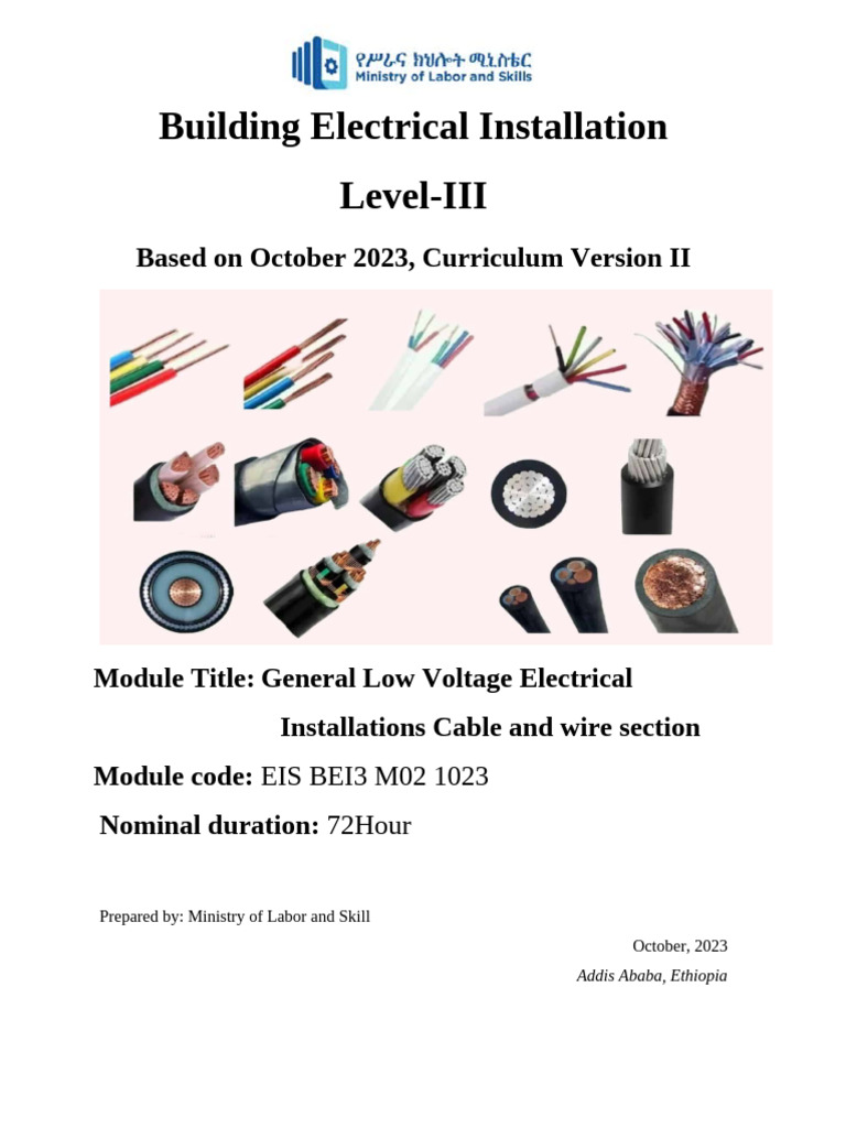Low Voltage Electrical Installation Guide | PDF | Electrical Wiring ...
