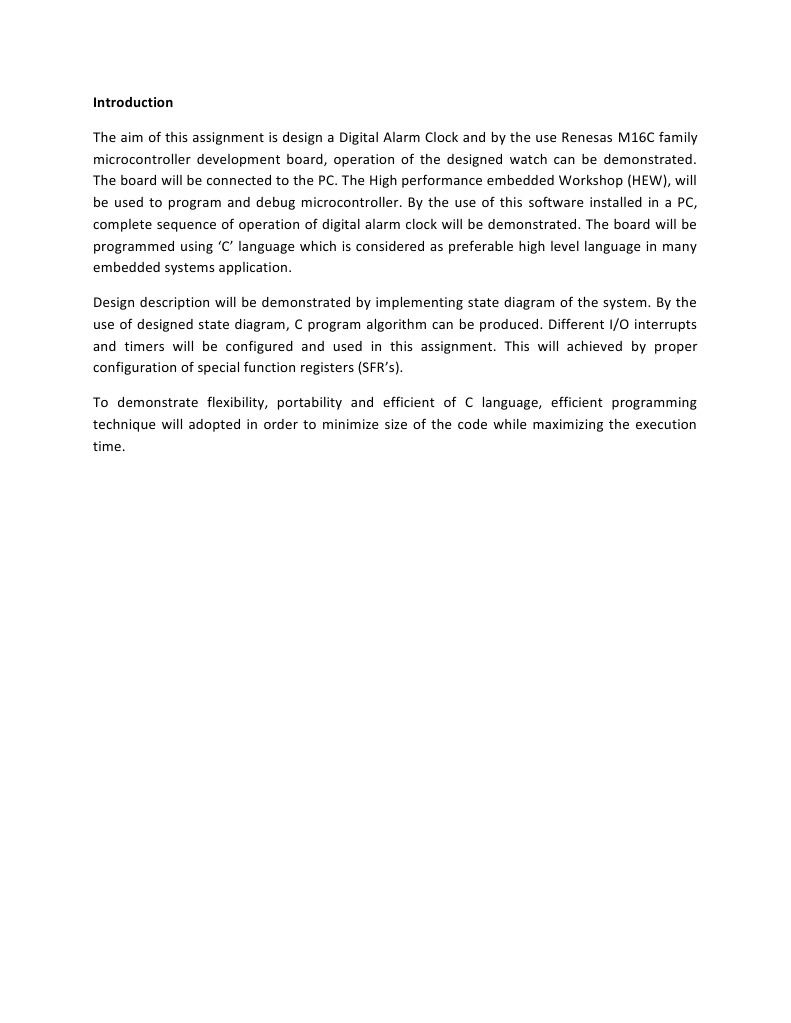 Alarm Clock | PDF | Timer | Specification (Technical Standard)