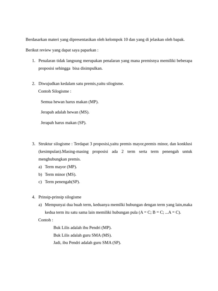 Penjelasan Silogisme dan Bentuknya | PDF