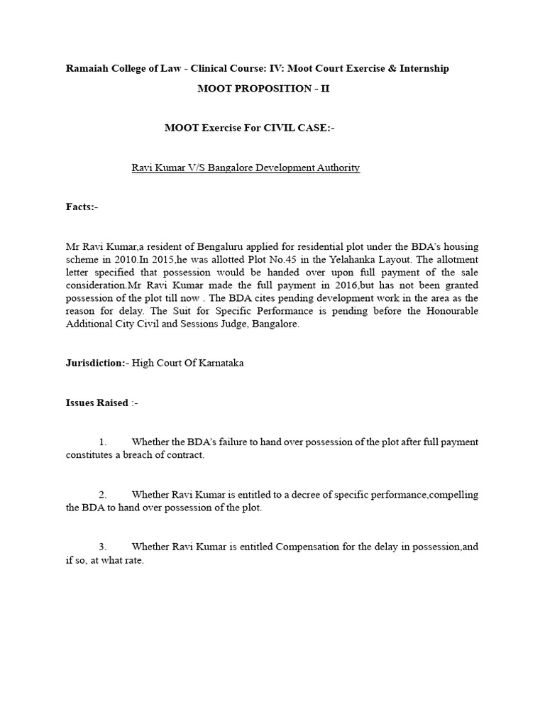 Moot Proposition II_Updated | PDF