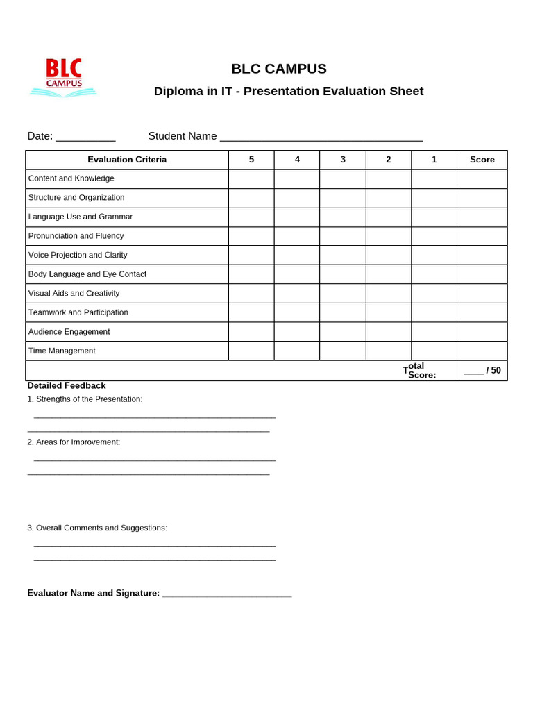 Presentation IT Evaluation | PDF