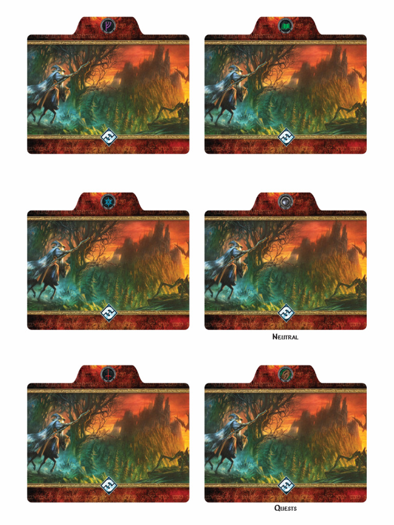 LOTR Dividers - Horiz v5 | PDF